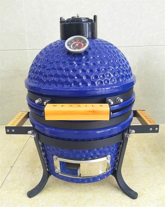 Charcoal Blue Kitchenware 12.5 Inch SGS Small Ceramic BBQ